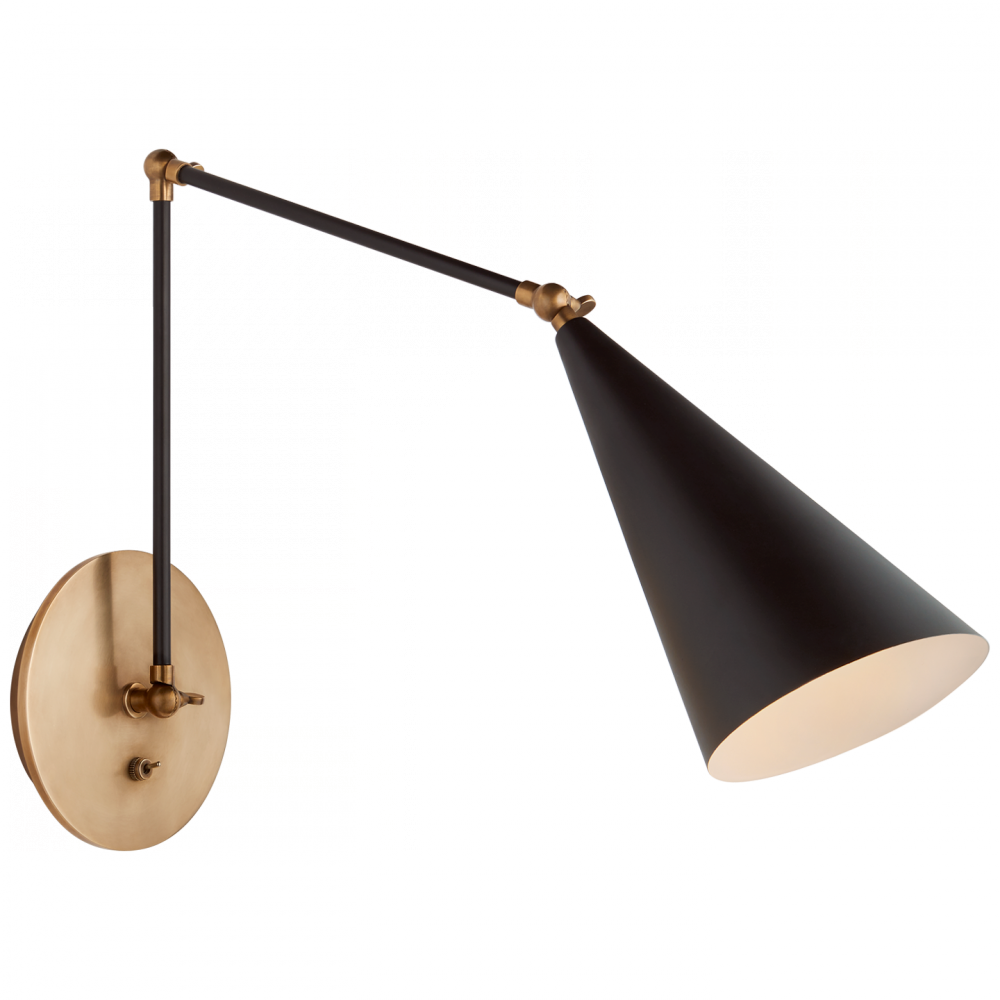 Clemente Double Arm Library Sconce : CLRHW | Lighting Plus